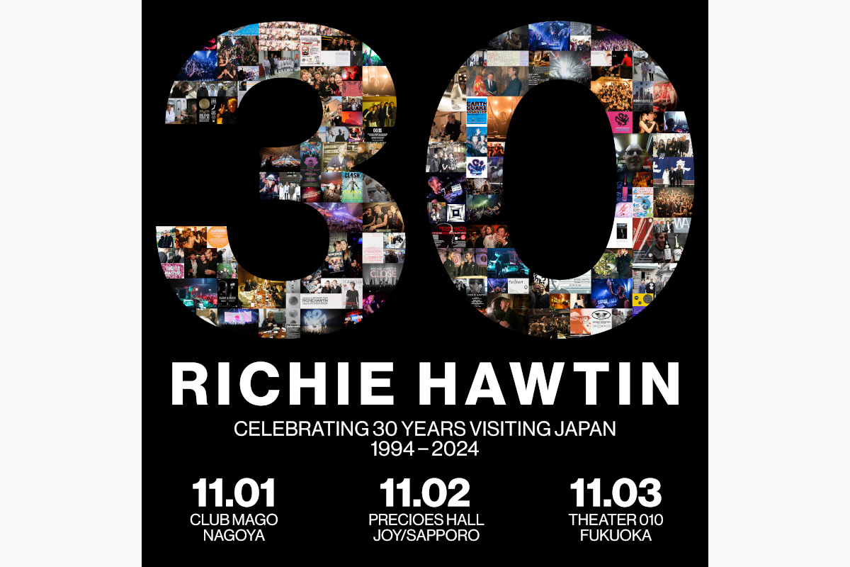 RICHIE HAWTIN、日本での活動30周年を記念し国内3都市を巡るツアーを開催！ – FLOOR